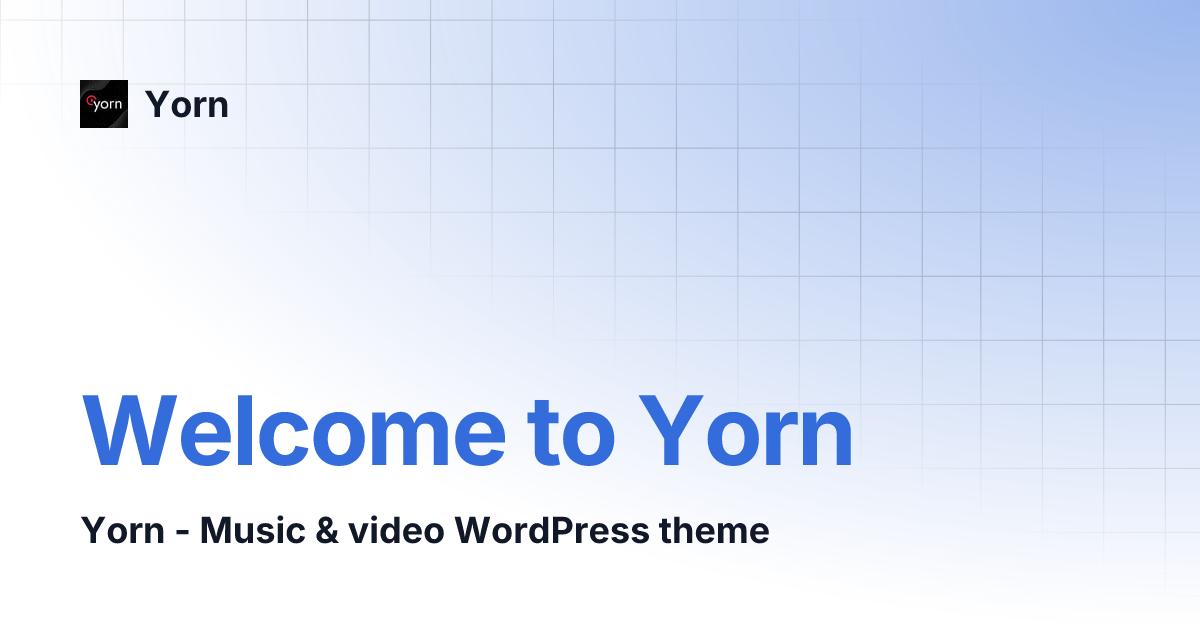 Welcome to Yorn | Yorn